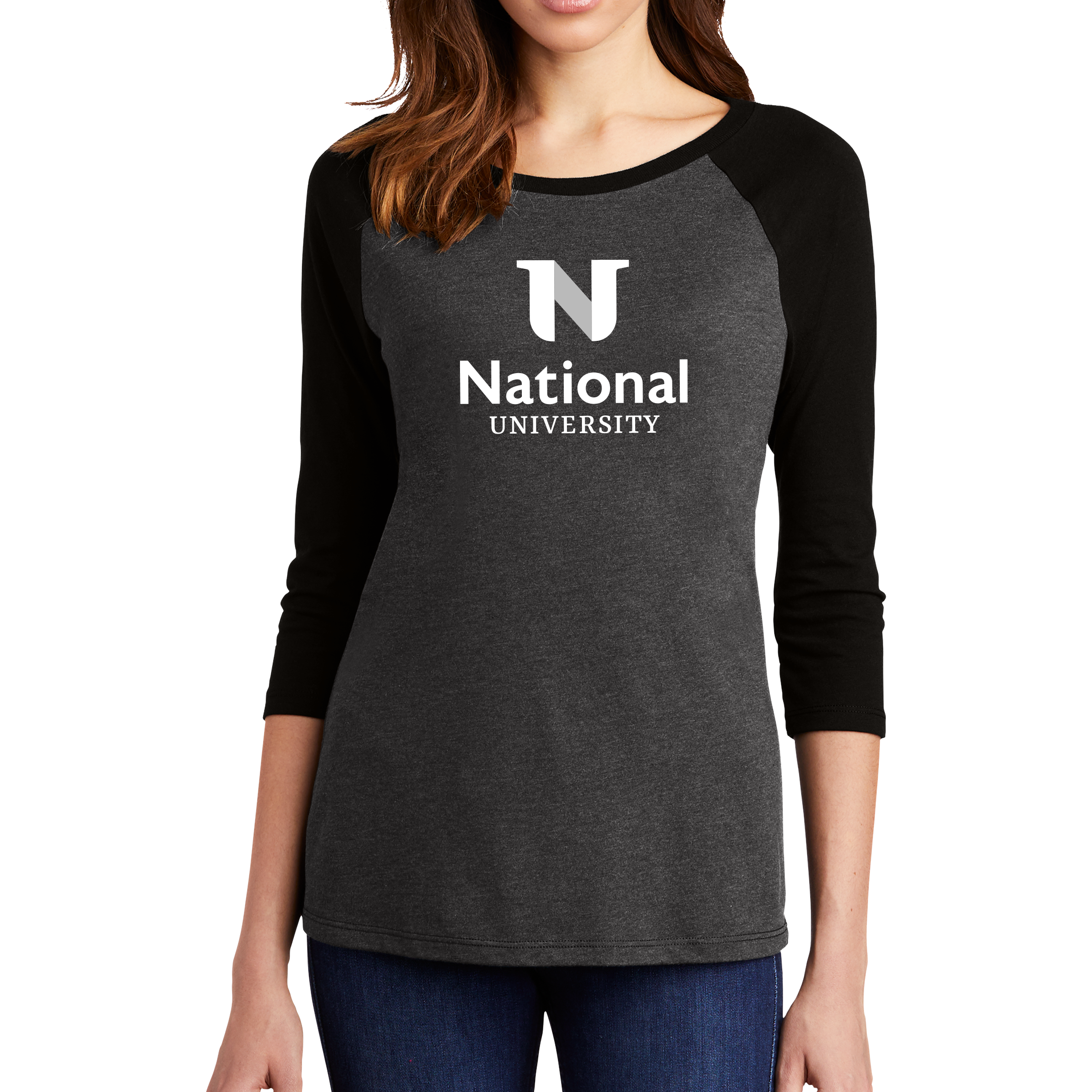 District Made® Ladies Perfect Tri® 3/4-Sleeve Raglan – shopnustores